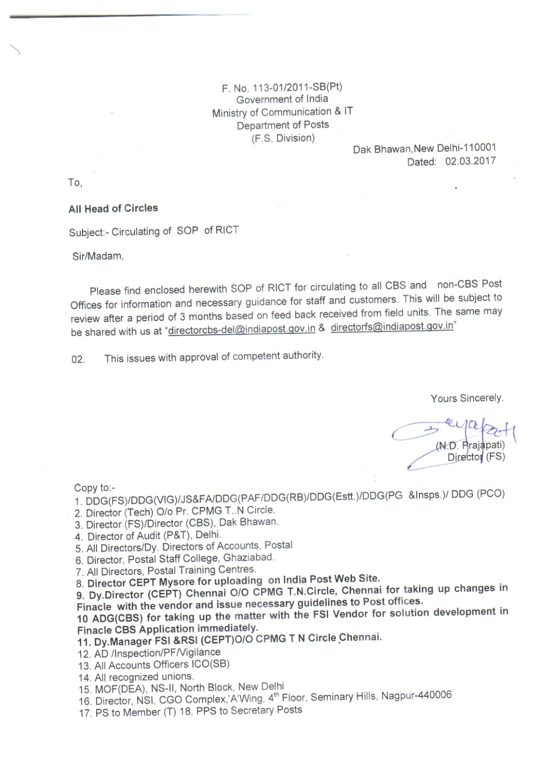 Standard Operating Procedure of RICT [DARPAN] | DOP Core Solutions