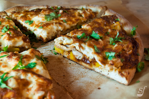 Steph joue au chef: Pizza au poulet BBQ