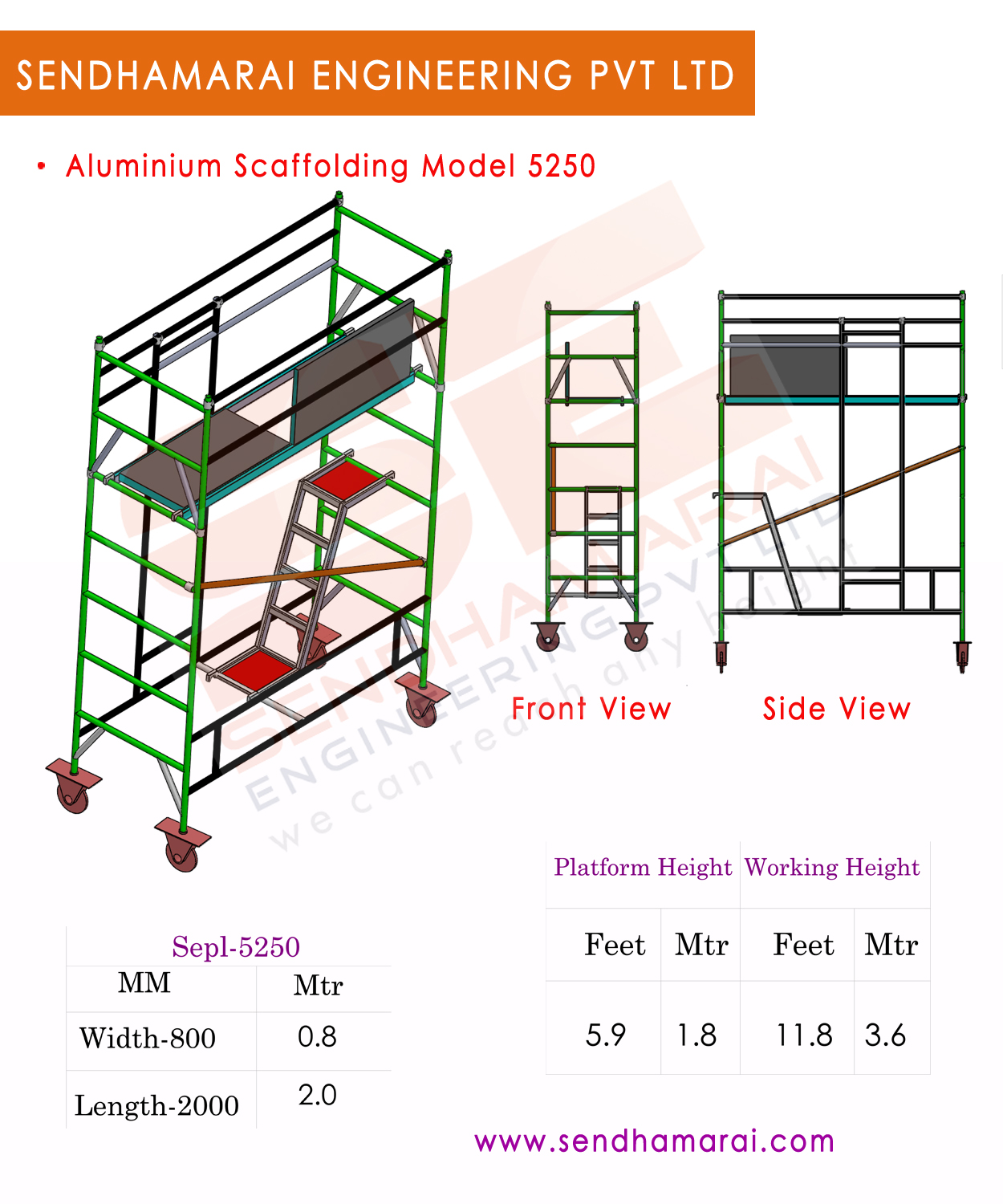 Aluminium Movable Scaffolding Tower Dealer In India