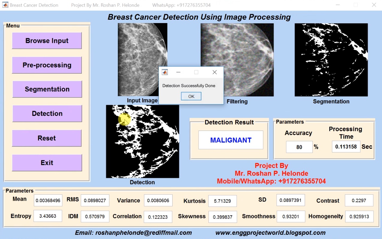 Matlab Code For Breast Cancer Detection Using Image Processing ~ Excellent Project Solution
