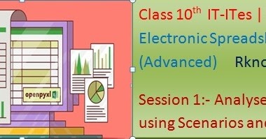 Class 10th ITES | Unit2 | Electronic-spreadsheet | Hindi Notes PDF DOWNLOAD