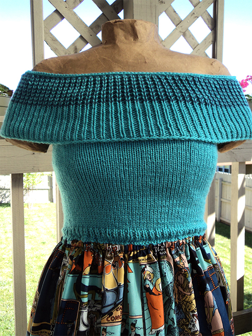 Amazing Knitting: Knit & Sew Strapless Maxi Dress Pattern with Shoulder ...