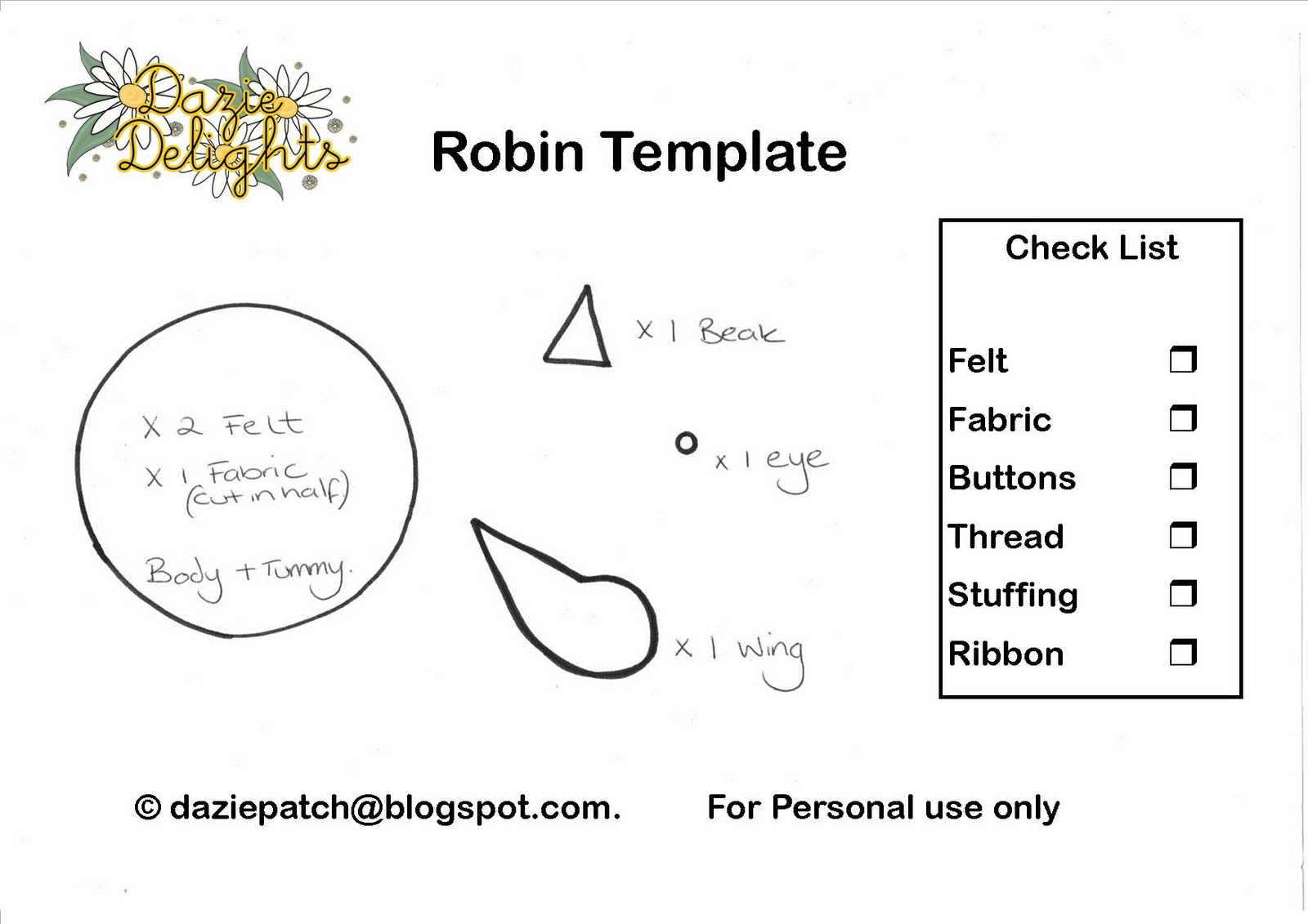 Dazie Delights: Robbie the Robin christmas decoration tutorial