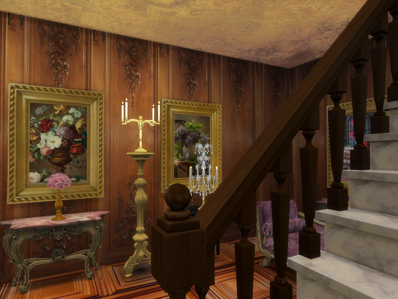 Anna Quinn Stories: Amazing Golden Ornamented Ceilings Set V For SIMS 4