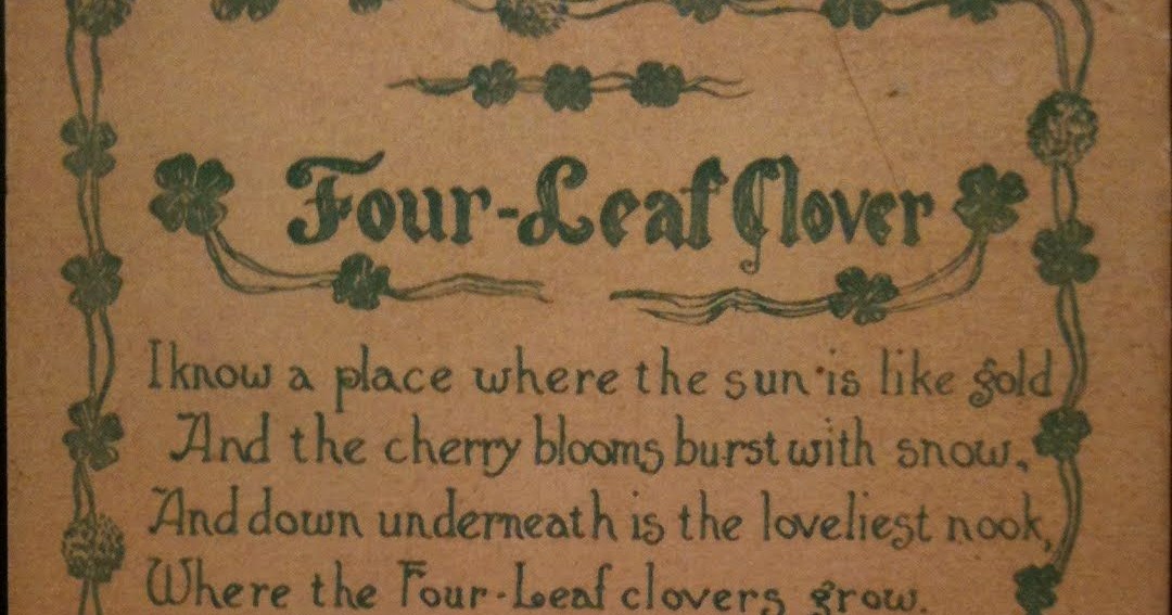 The Ella Higginson Blog: "Four-Leaf Clover"