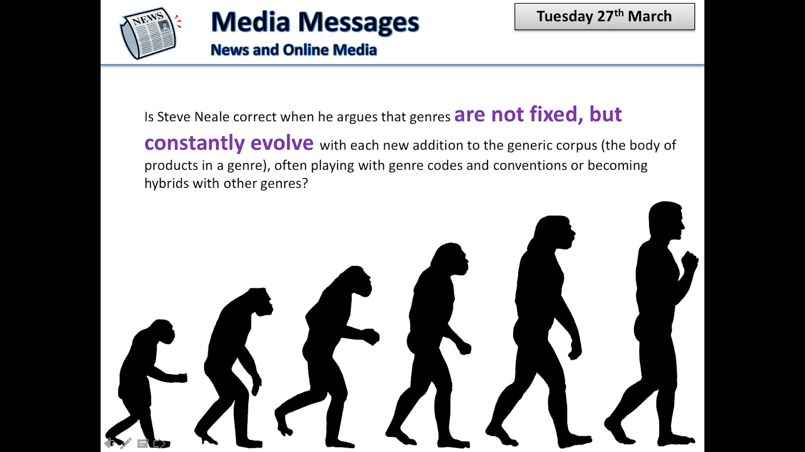 H409 Media Studies : Steve Neal: Genre Theory