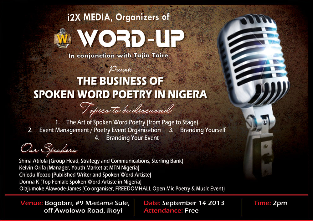 WORD UP: Organizing a poetry event? She will show how best it is done.