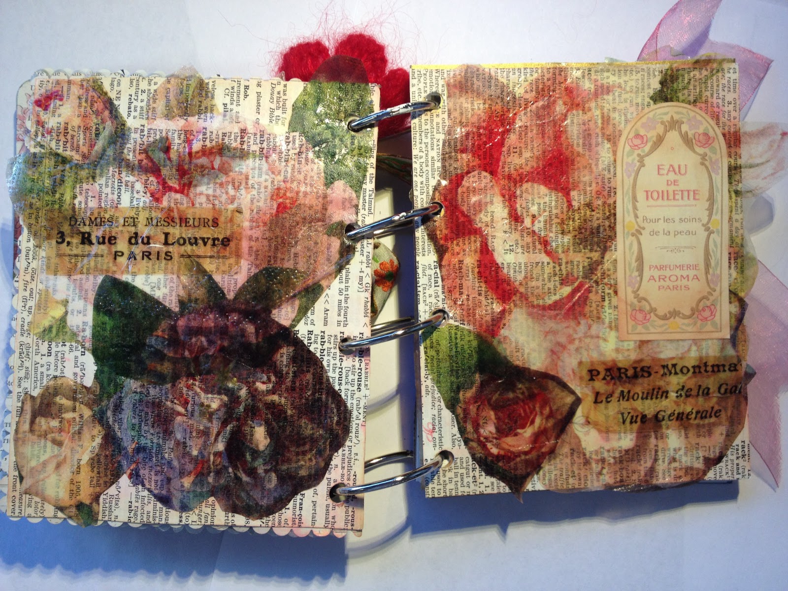 altered book studio.....: Altered Book - Flower Techniques