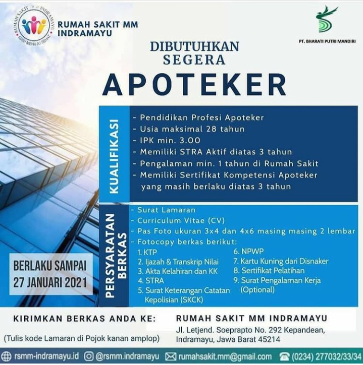 Lowongan Kerja Bidan, Perawat, Apoteker & RM di RS MM Indramayu Tahun ... Lowongan Kerja Bidan, Perawat, Apoteker & RM di RS MM Indramayu Tahun ...
