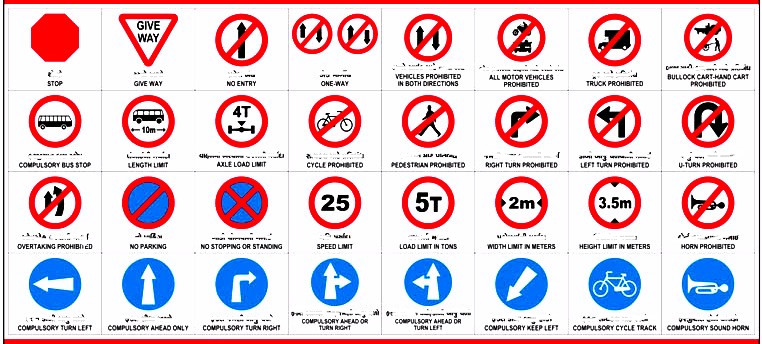 Traffic signals & rules in India | All traffic signs and their meanings ...