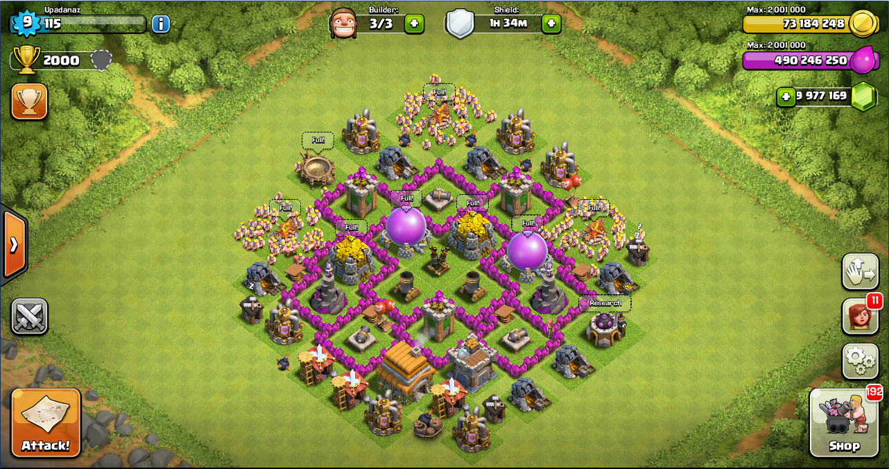 Farming Base Clash of Clans TH 6 - Design Base Clash Of Clans Terbaik
