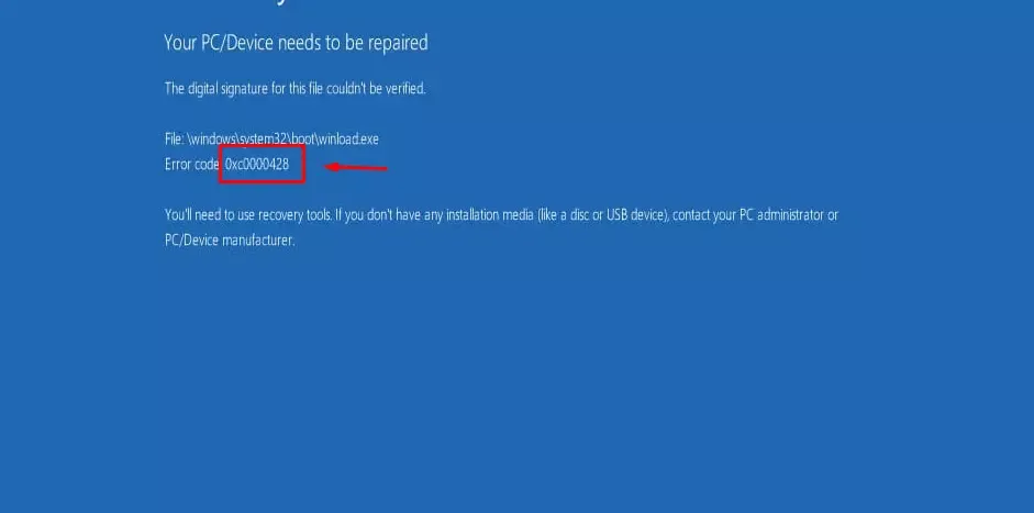 Cara Mengatasi Error Code 0xc0000428 Tanpa Instal Windows - KOMPUTERX
