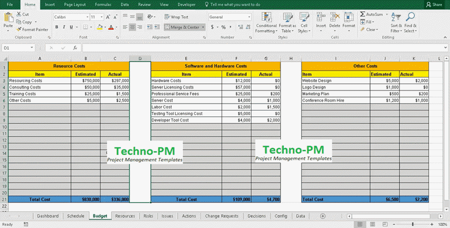 Project Tracker Excel Template