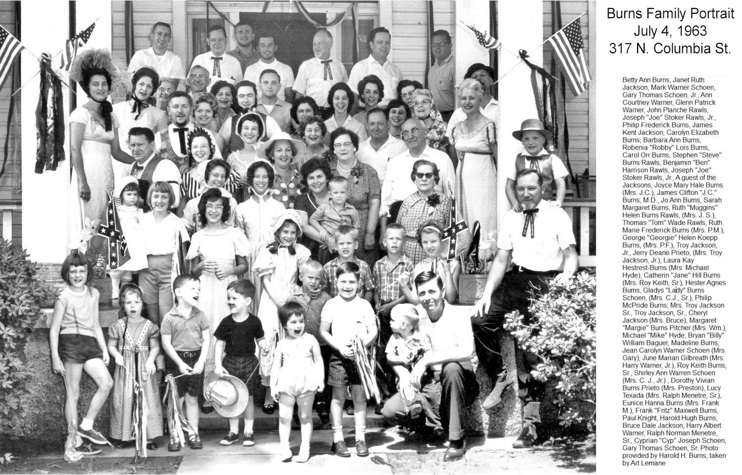 Tammany Family: Burns Family Portrait - 1963