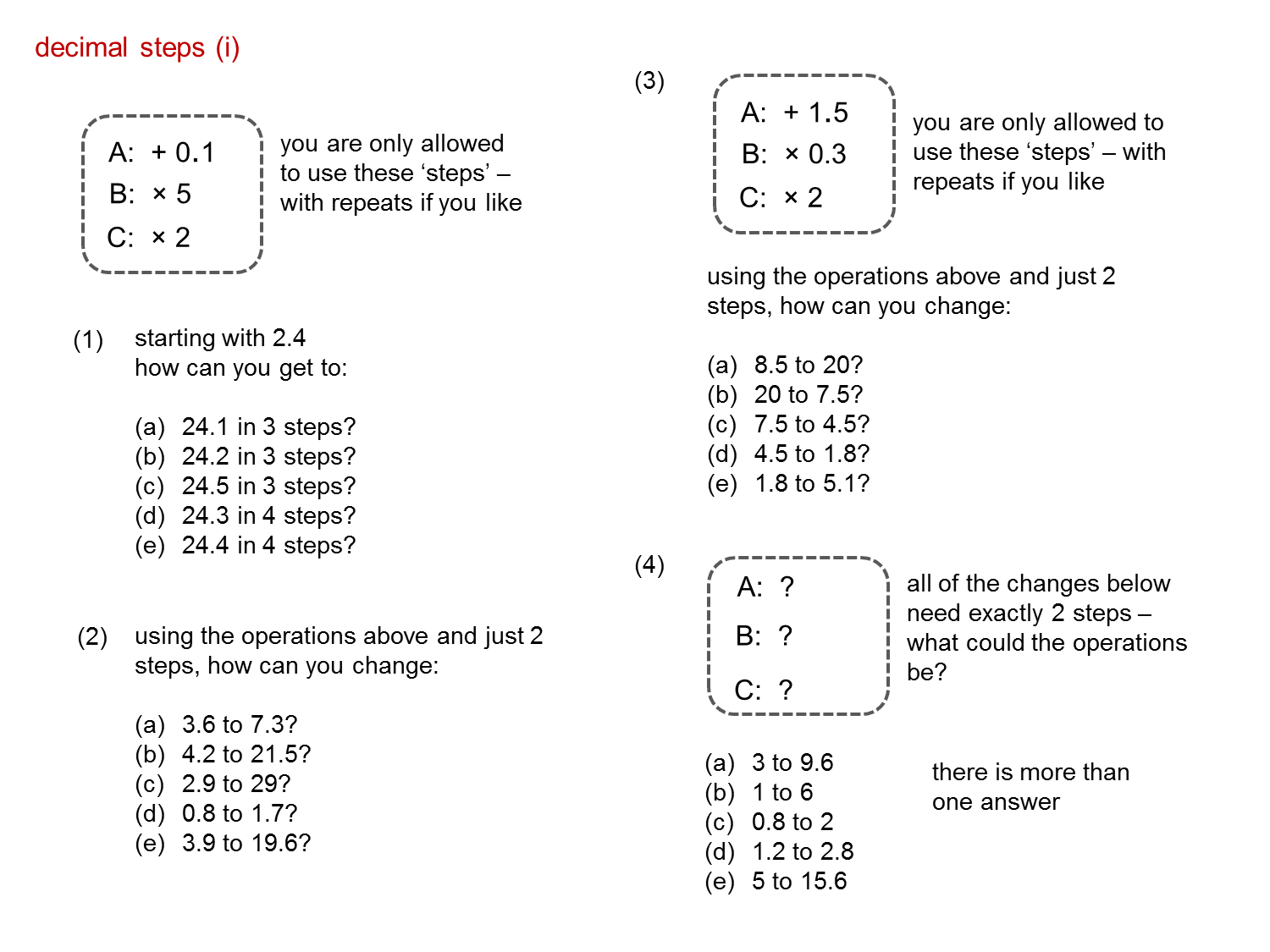 MEDIAN Don Steward mathematics teaching: decimal steps