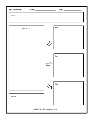 Library Safari: FREE Kindergarten Research Organizer