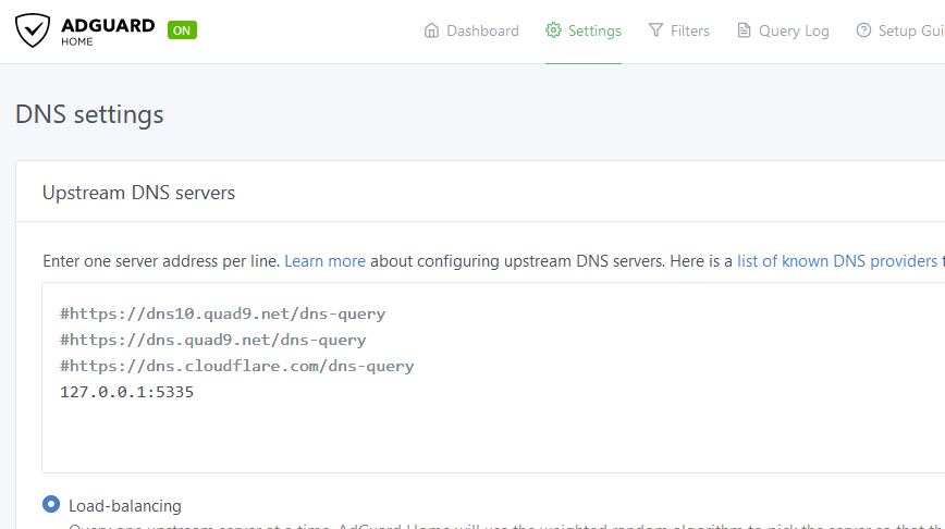 Land Of Night and Day: AdGuard Home with Unbound DNS server