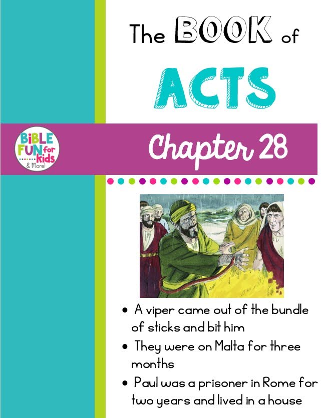 Acts Chapter 28 | Bible Fun For Kids