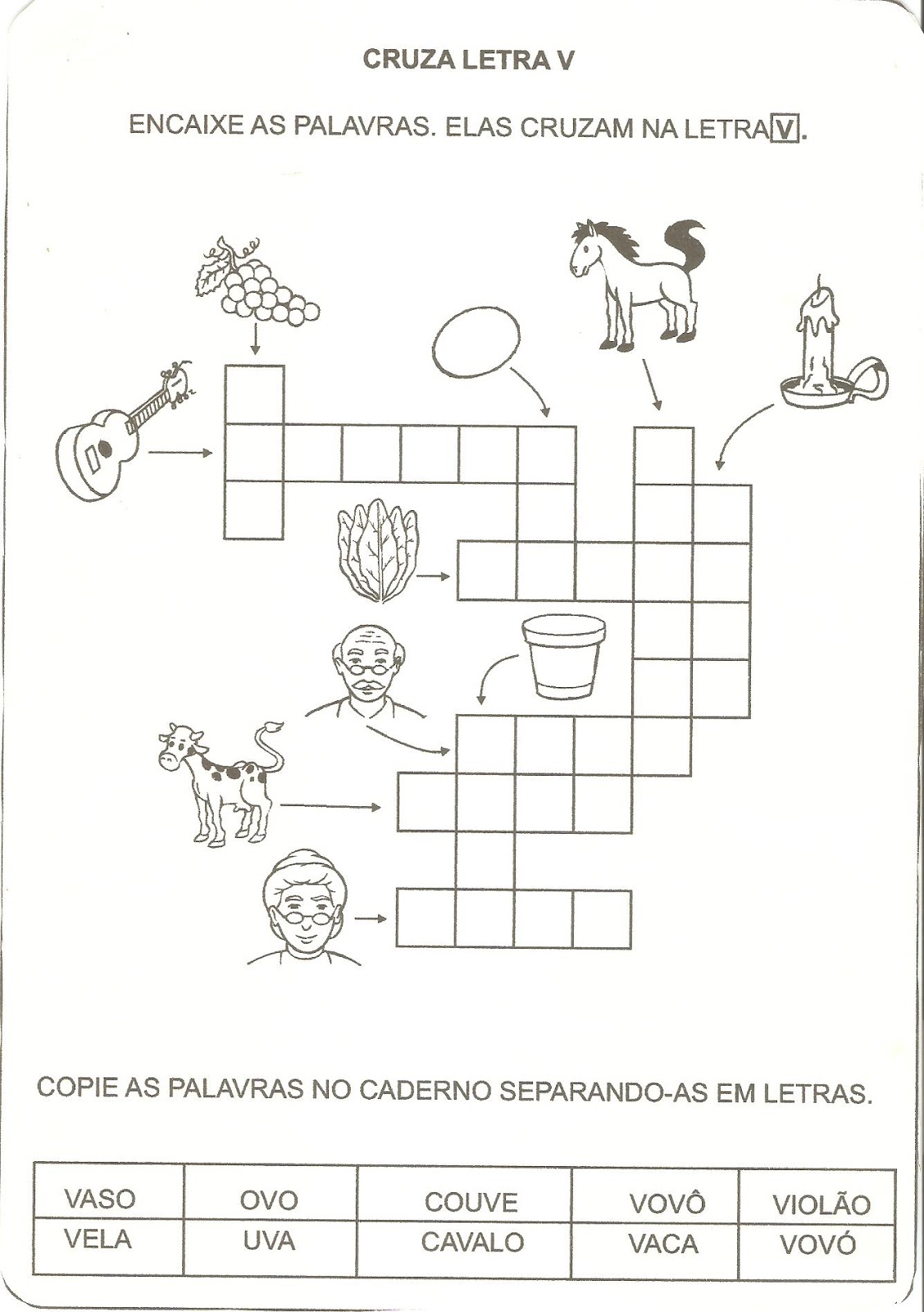 Cantinho de Atividades Escolares Profª Alexandra: Atividades letra V