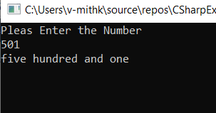mithilesh kumar singh: How to convert a number into words in C#