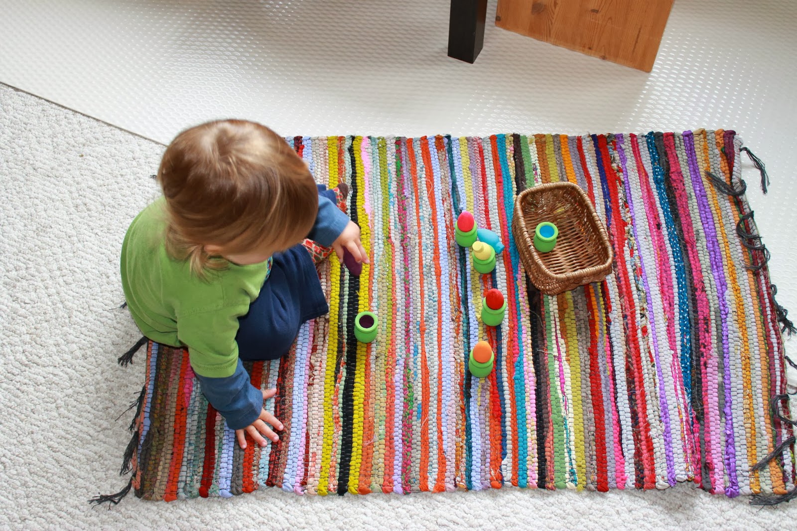 Montessori Beginnings: Montessori Shelves and Using a Work Mat