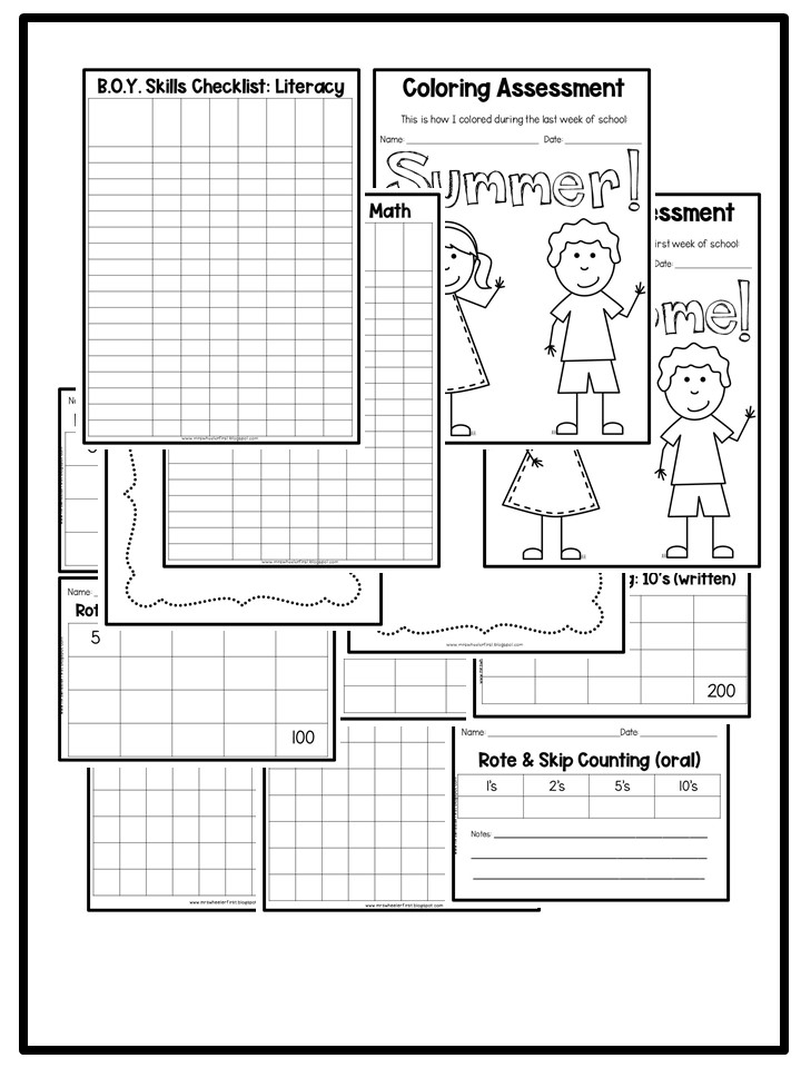 Mrs. Wheeler's First Grade Tidbits: Back to School Assessments