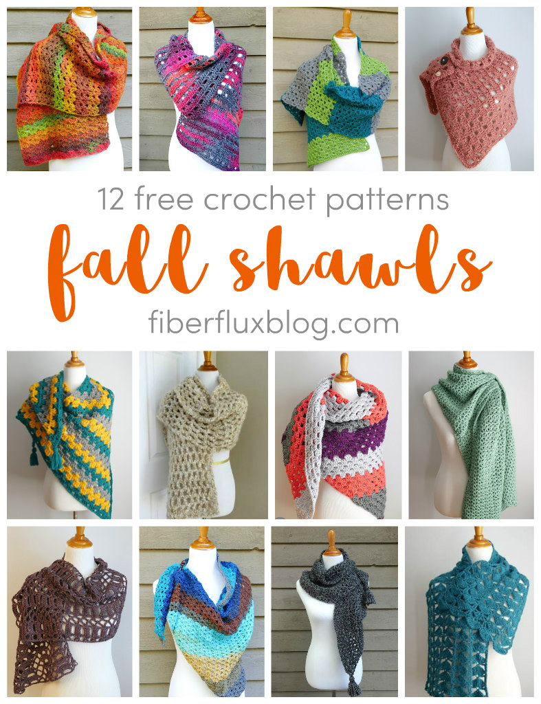 Fiber Flux: Fall Shawls! 12 Free Crochet Patterns