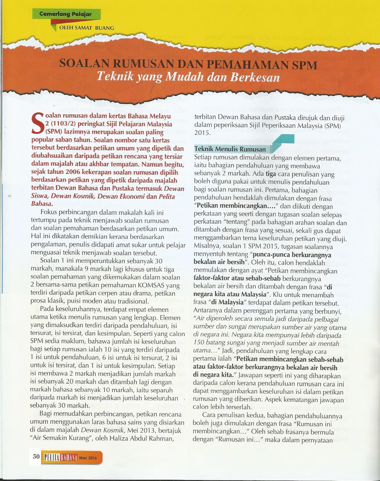 WADAH KETERAMPILAN BERBAHASA: PENGAJARAN BAHASA: SOALAN RUMUSAN ...