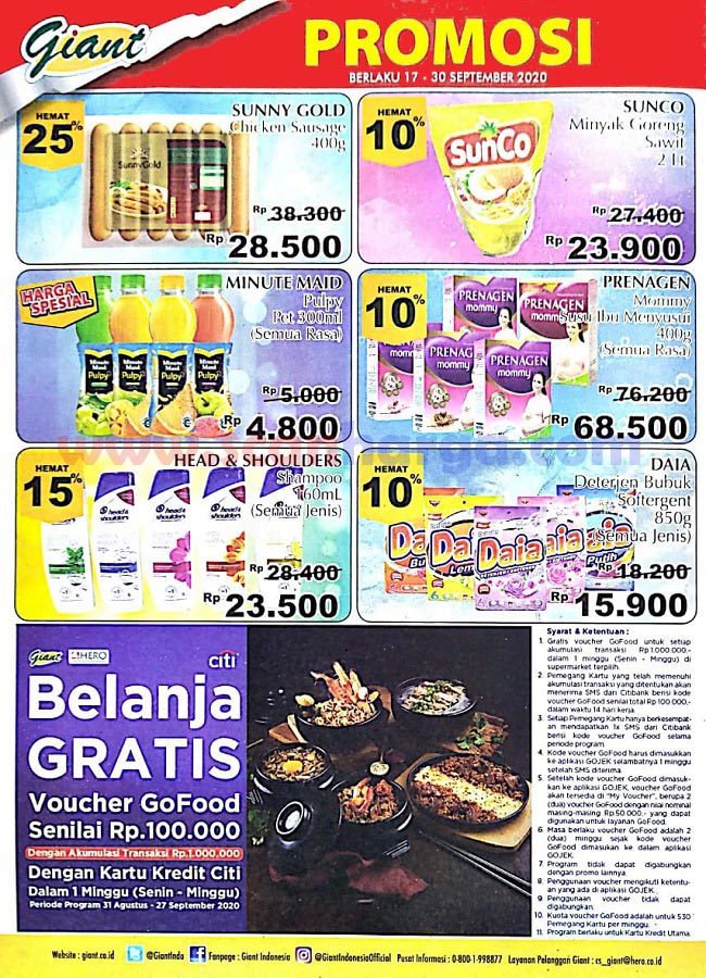 √ Katalog Giant Promo Mingguan 1 - 14 Oktober 2020 - scanharga | Harga ...