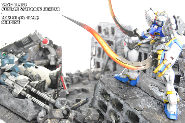 GUNDAM GUY: MG 1/100 XXXG-01SR2 Gundam Sandrock Custom + MMS-01 (OZ ...