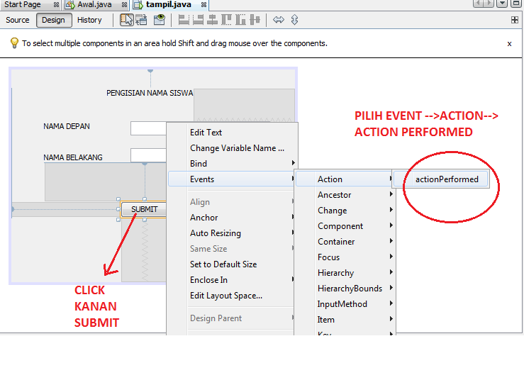 STRUKTUR KONTROL USER INTERFACE NETBEANS