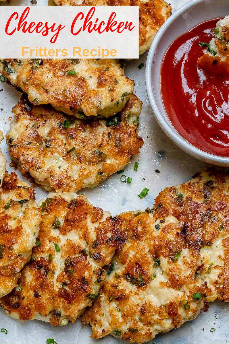 Cheesy Chicken Fritters Recipe - vivian recipes