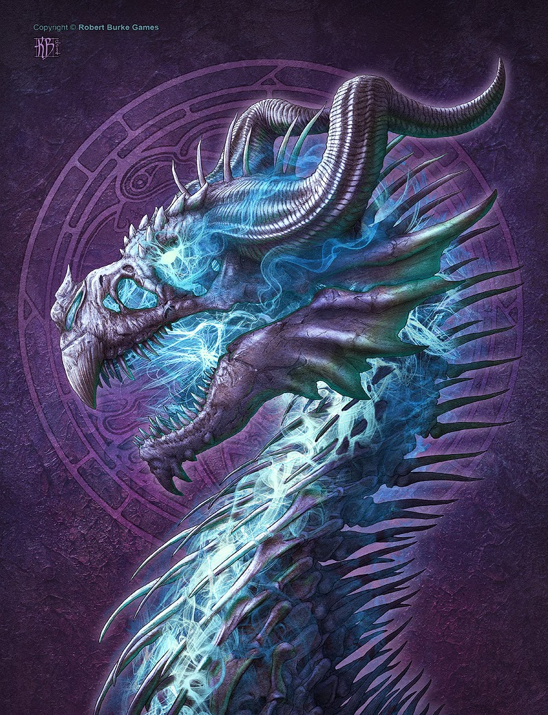 Robert Burke Games: Undead Dragon - Blue or Green?