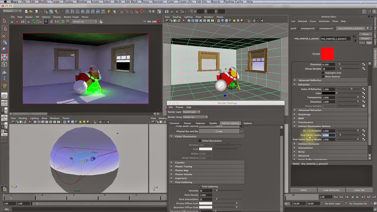 Final Gather in Maya & mental ray Lighting and Rendering Series V3 with Frederic Durand ...