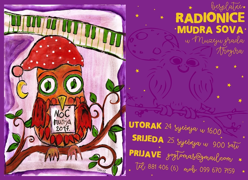Muzej Grada Trogira Radionice Mudra Sova U Povodu Noći Muzeja U Muzeju Grada Trogira