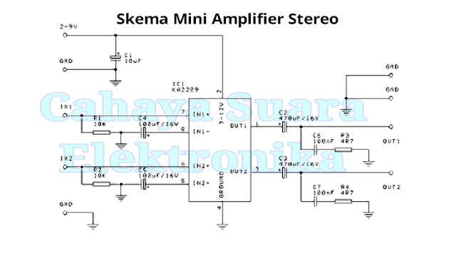 SKEMA MINI AMPLIFIER IC KA2209