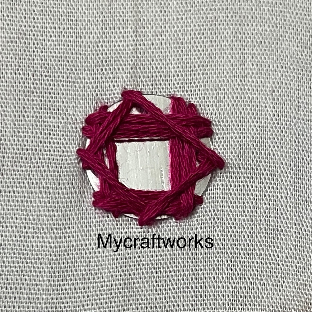 MY CRAFT WORKS: Mirror Work - 1, Easy mirror work for beginners