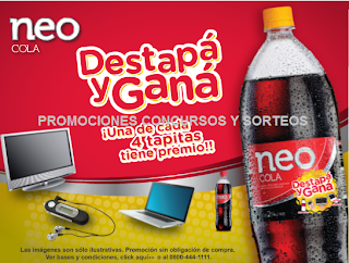 PROMOCIONES CONCURSOS Y SORTEOS: ★★★★Promo NeoCola ”Destapá y Ganá”