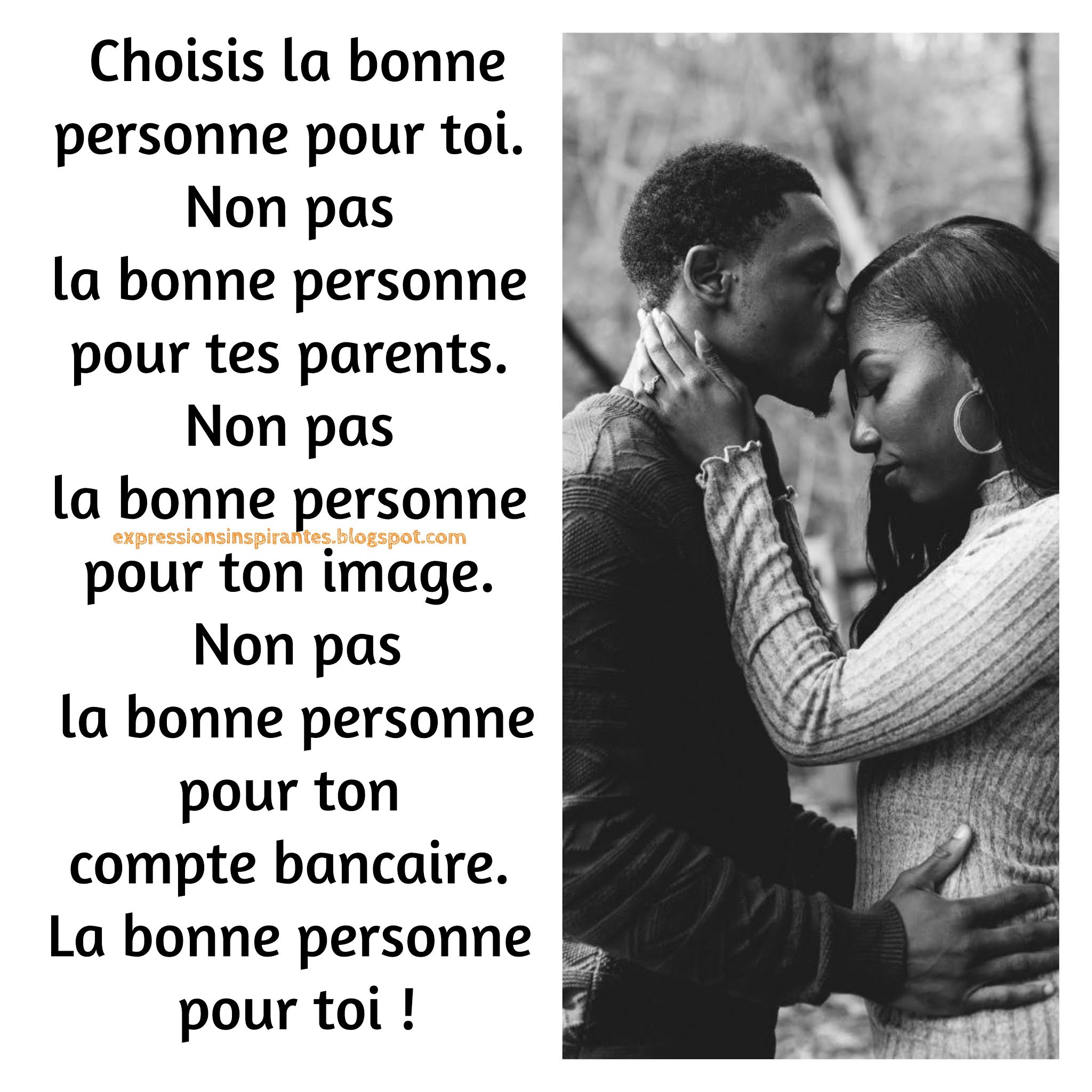 Expressions : La bonne personne pour toi