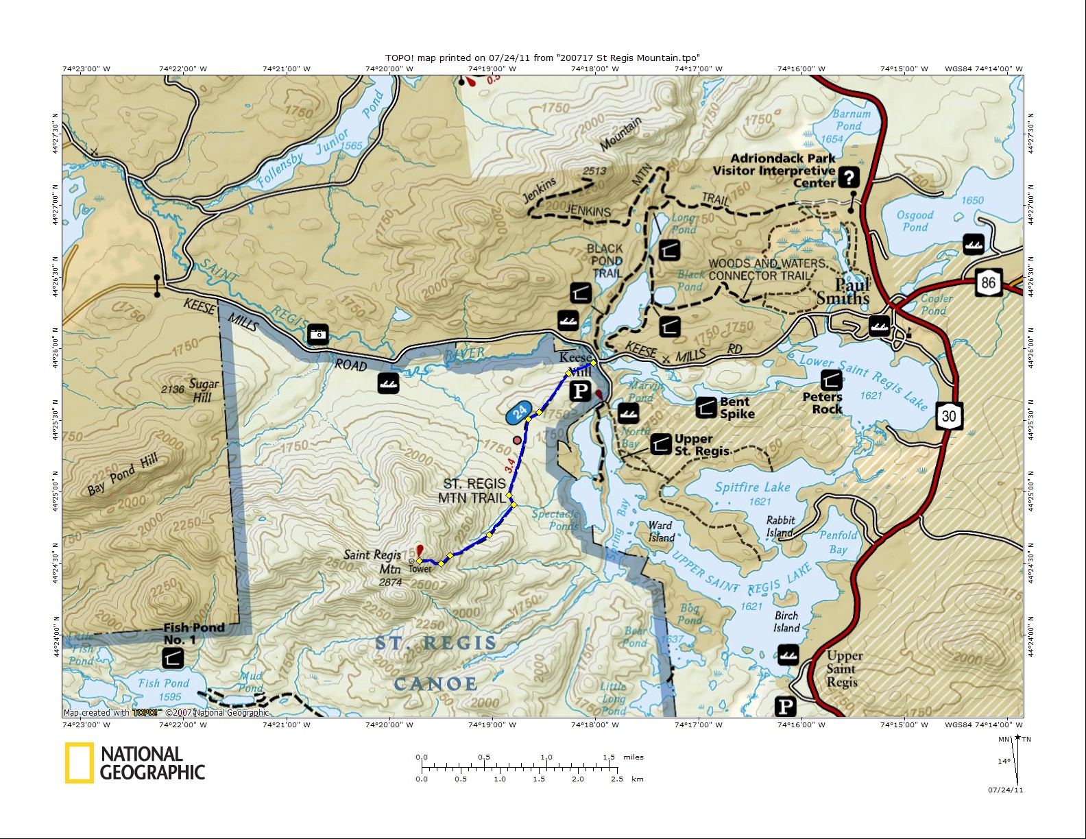 Off on Adventure: St. Regis Mountain - 7/17/11