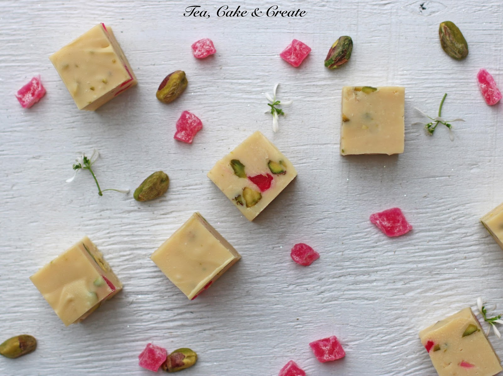 Tea, Cake & Create: Pistachio and Turkish Delight White Truffle-Fudge ...