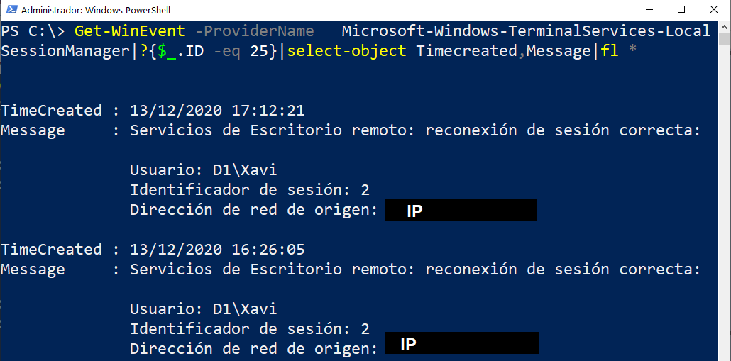 Windows: Listar inicios sesión escritorio remoto (RDP) | SYSADMIT Windows: Listar inicios sesión escritorio remoto (RDP) | SYSADMIT