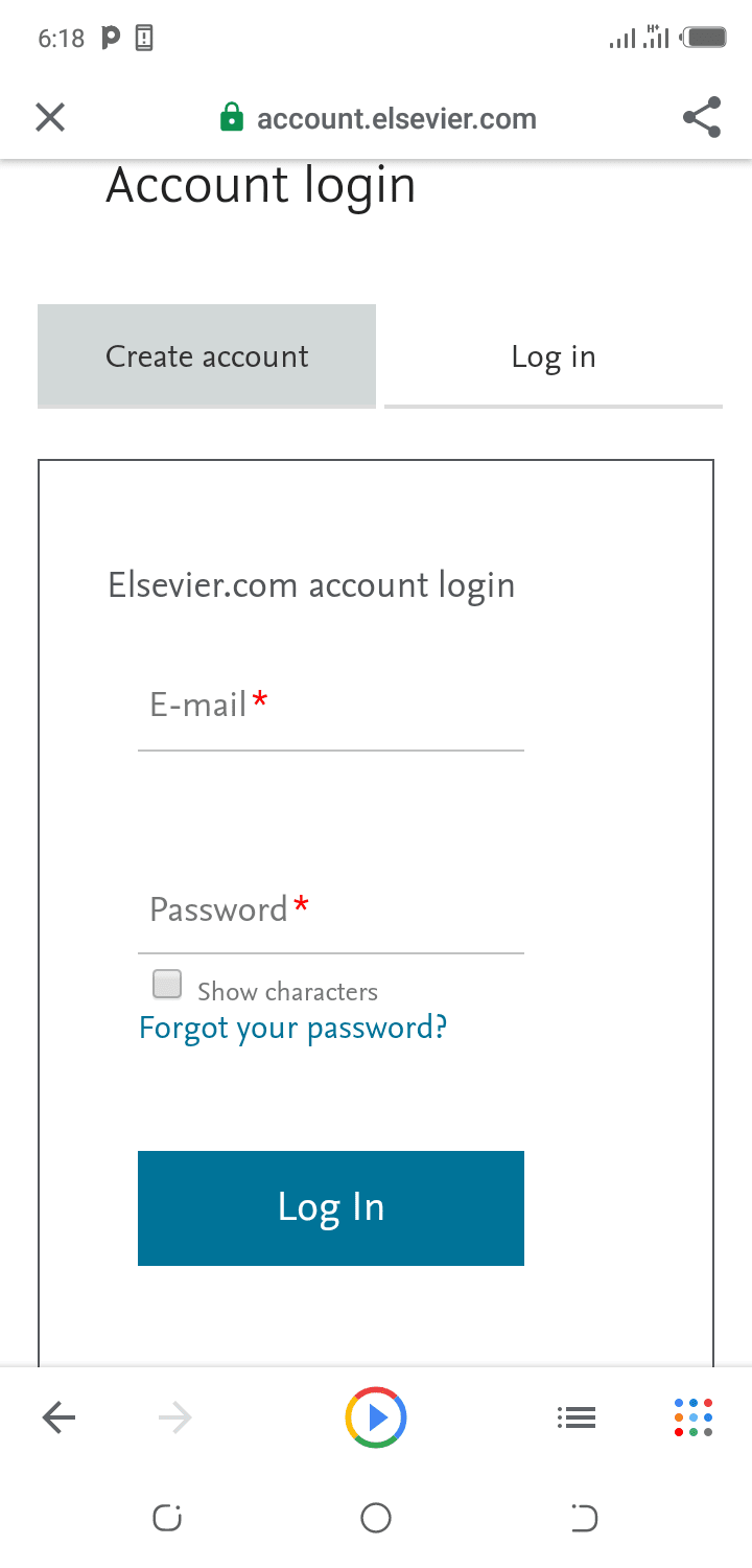 Elsevier Login