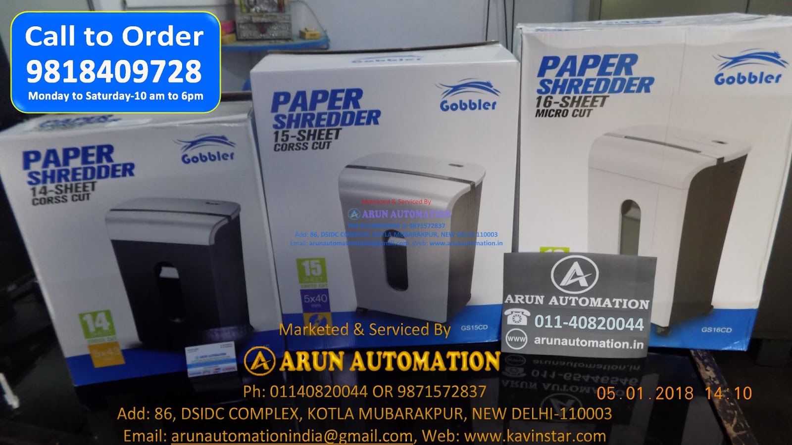 GOBBLER PAPER SHERDDER MACHINE IN DELHI