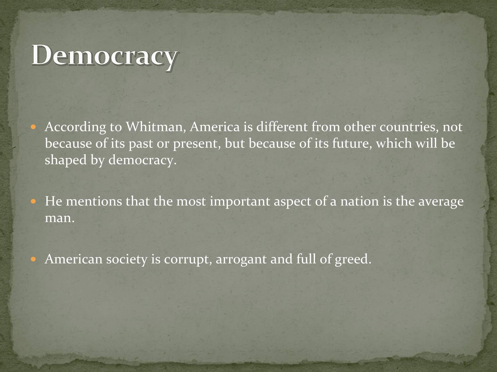 Walt Whitman - Democratic Vistas