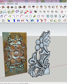 How to Make Wood Carving On SketchUp - bagus3d