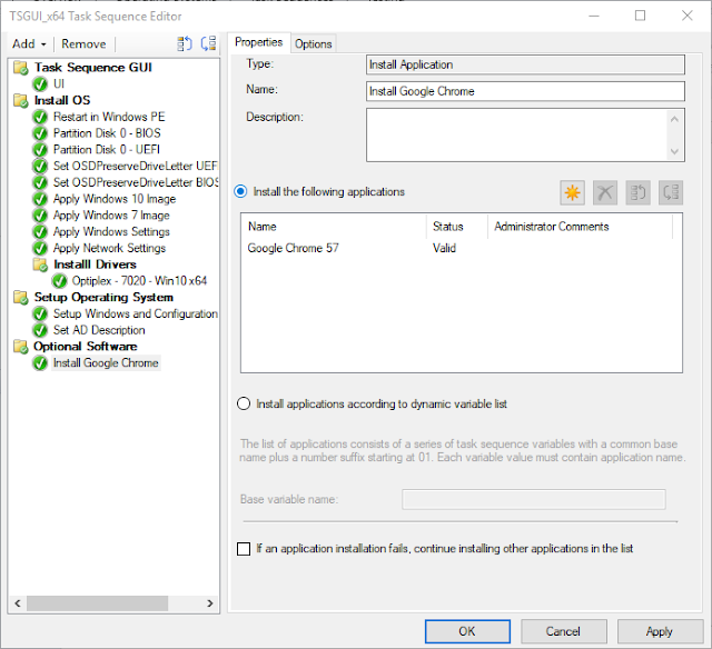 SCCM Task Sequence GUI - How to set up the TS to work with a GUI