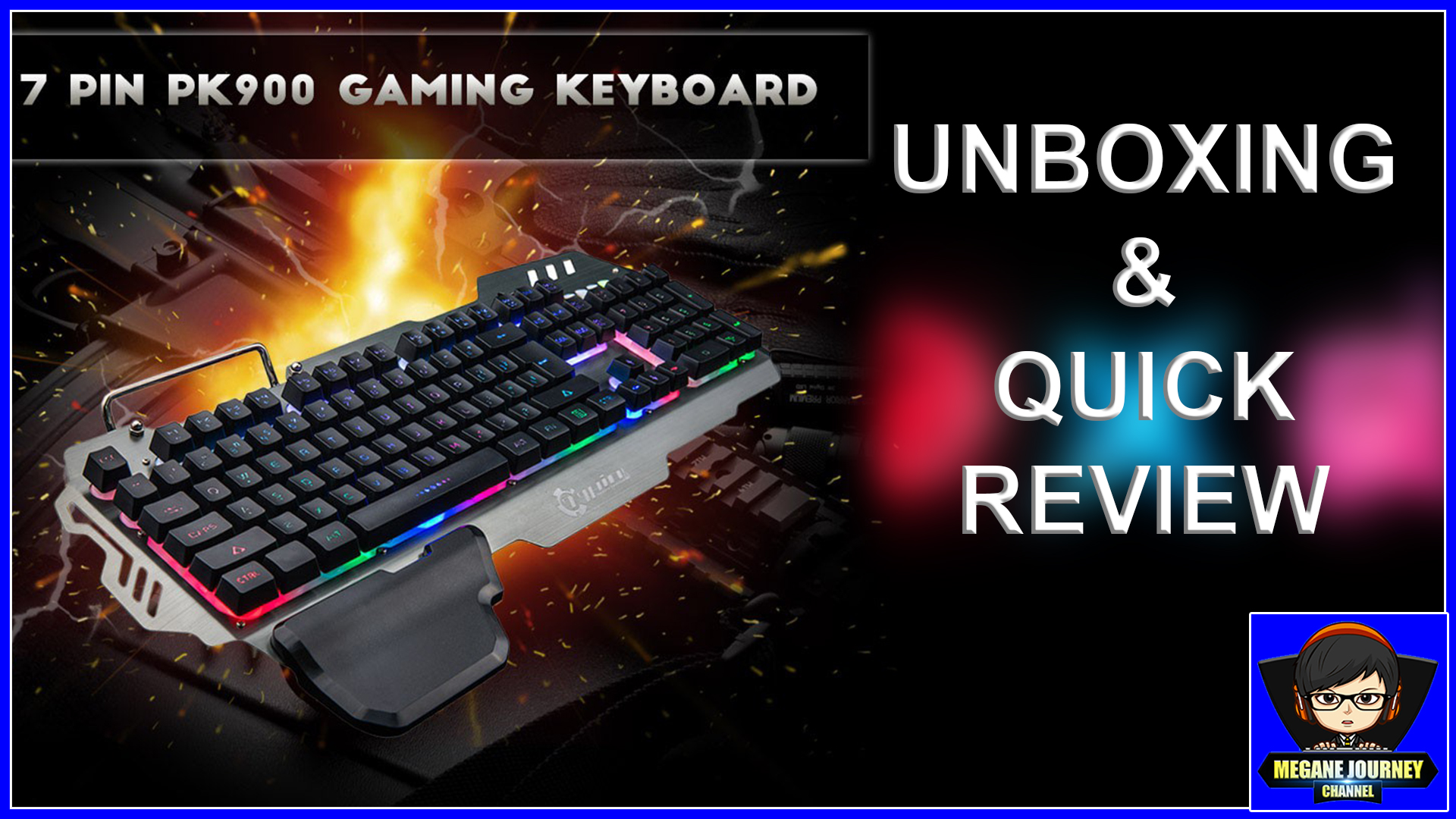 Keyboard PK-900 7Pin WolfBlaze (Unboxing & Quick Review) - Megane Journey
