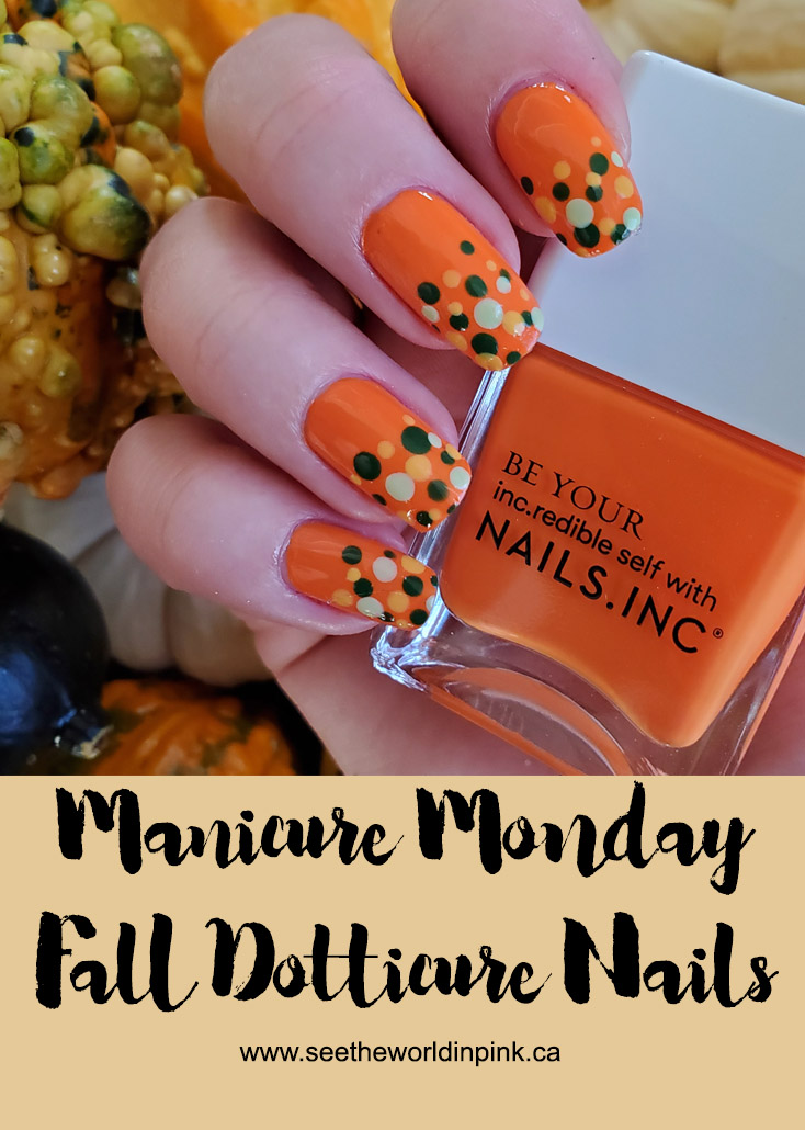 Manicure Monday - Fall Dotticure Nails | See the World in PINK