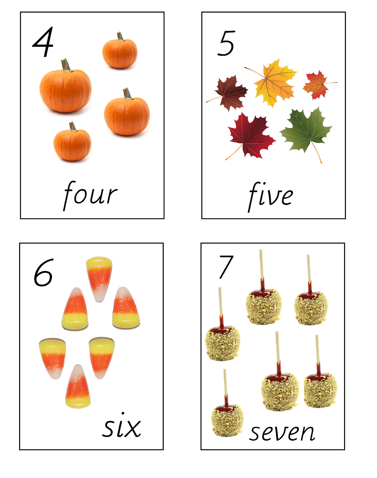 Free Printables! Autumn Sight Word & Counting Books! ~ Paper House